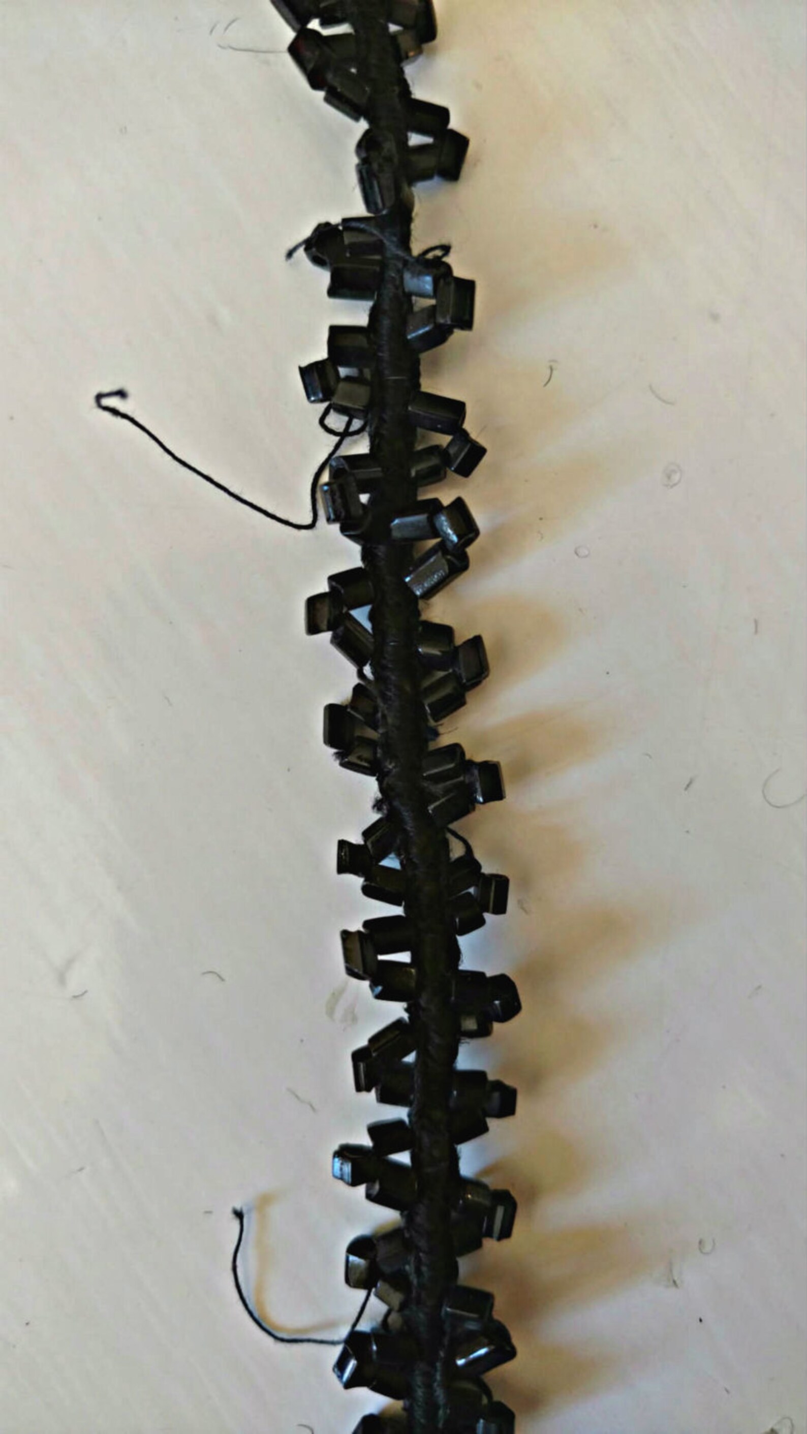 Victorian Edwardian Black Beadwork Dress Millinery Trim 3 | Etsy