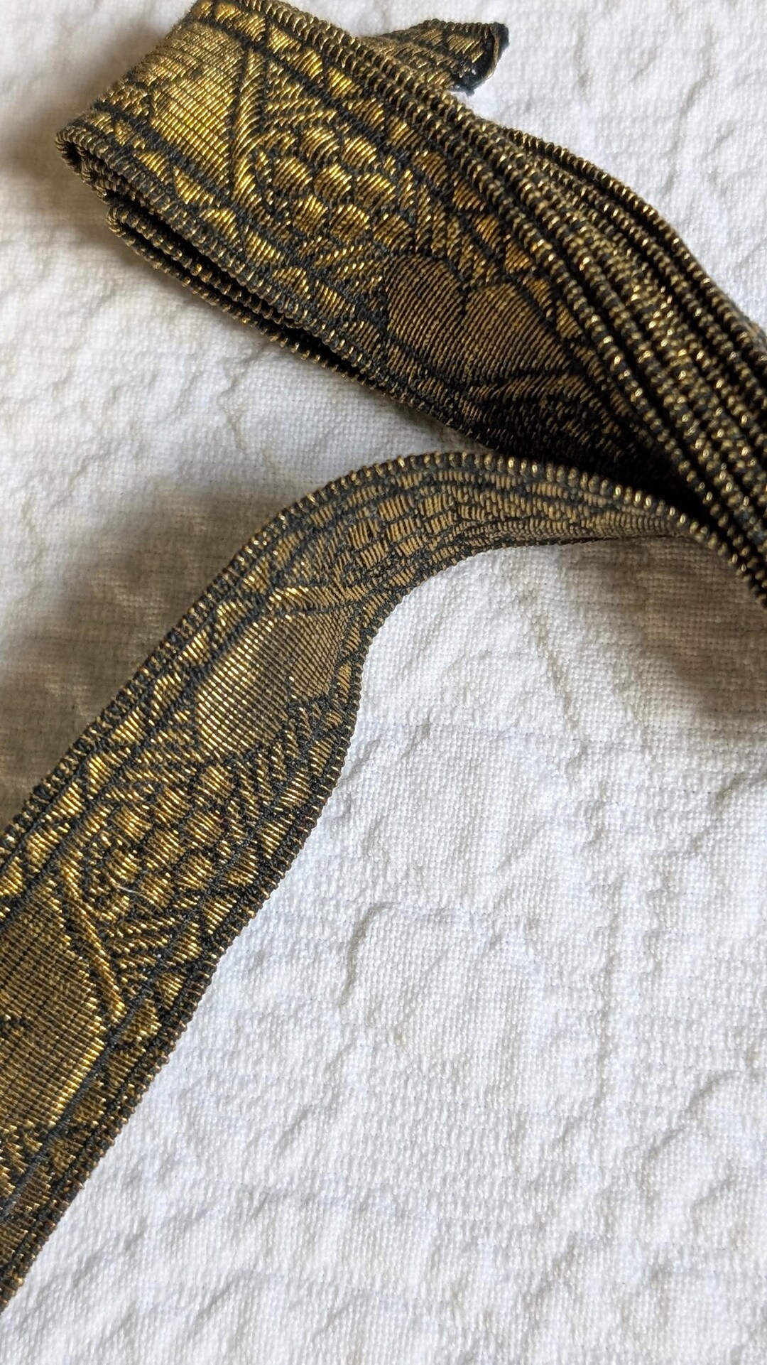 Antique Vintage Edwardian 1920 Gold Metallic Lame Flat Trim - Etsy