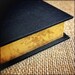 Hand Bound Black / Gold Memory Box Storage Box Jewellery Box 10.5 X 4.5 ...