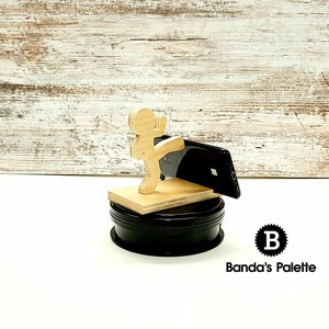 Ninja Kick Wood Phone Holder, Mobile Phone Holder Karate, Wooden Phone ...