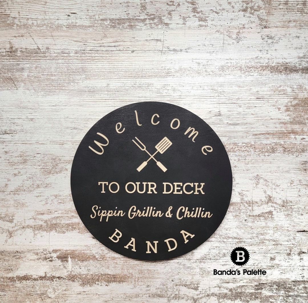 Deck Sign, Backyard Sign, Personalized Sign, Custom, Fathers Day, Dad ...