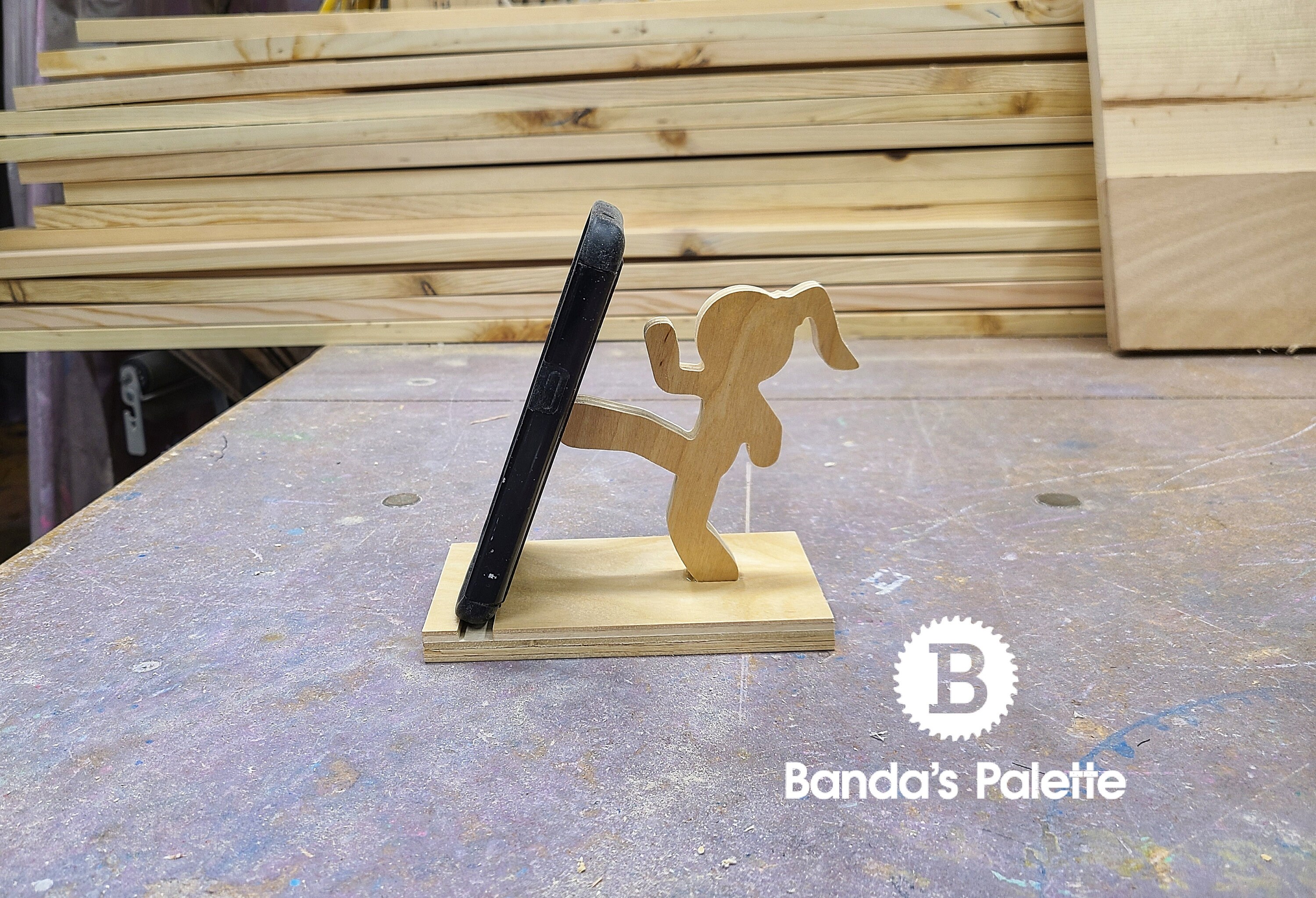 Ninja Kick Wood Phone Holder Mobile Phone Holder Karate | Etsy