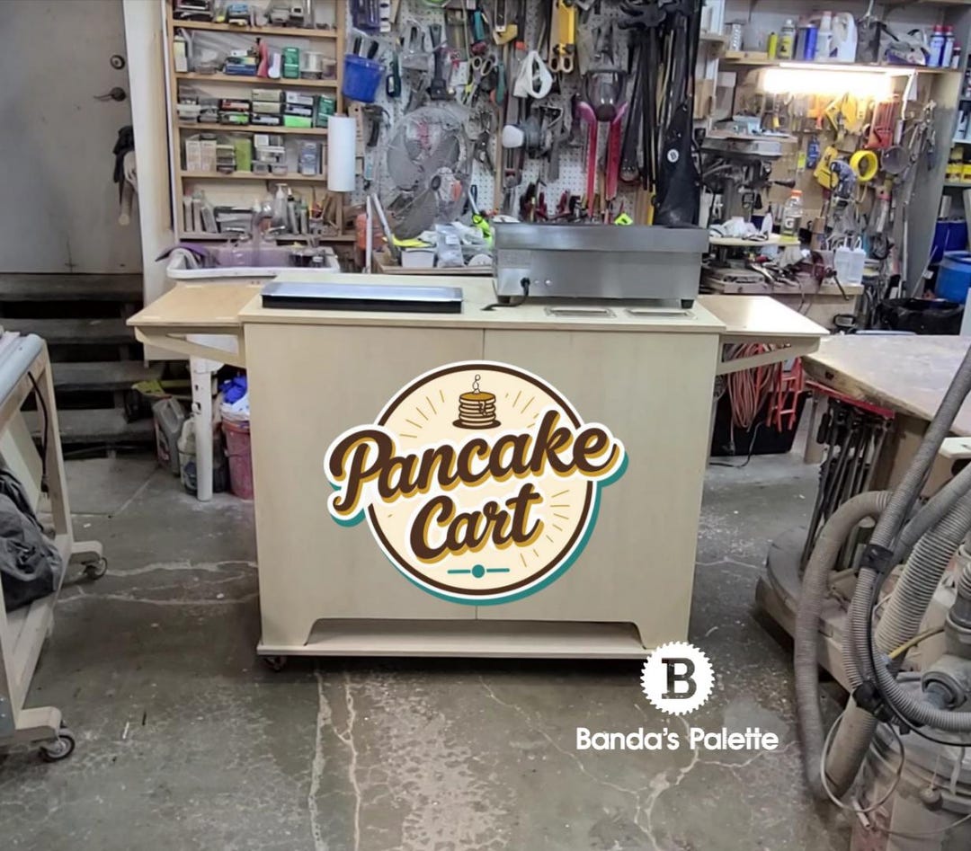 Mobile Pancake Cart, Mini Pancake, Dessert Cart, Grill Cart ...