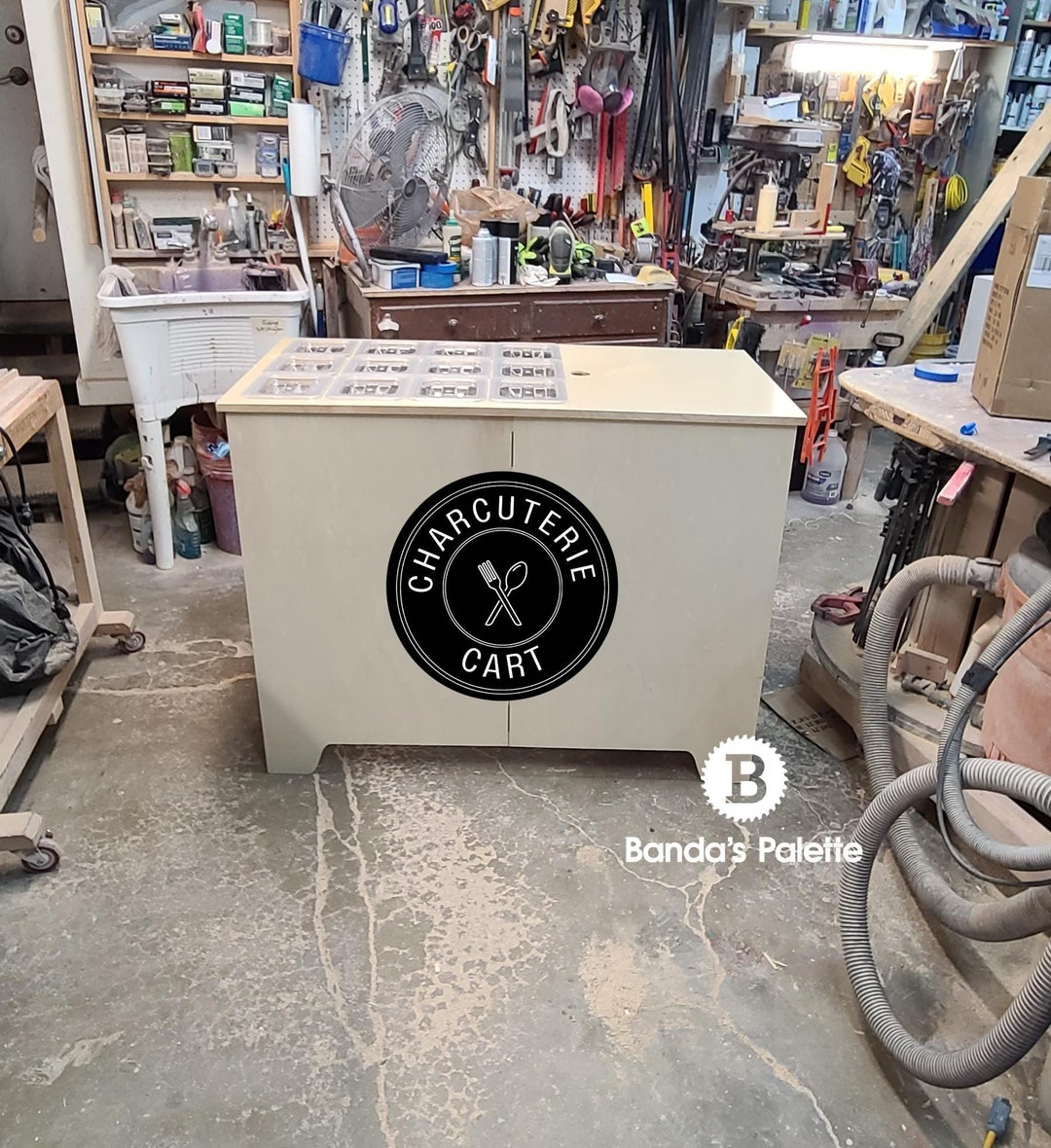 Foldable Charcuterie Cart, Vendor, Portable Snack Cart, Tradeshow Cart ...
