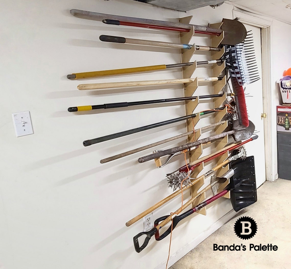 Storage Rack Rake Rack Yard Tool Storage Gardener Shovel - Etsy