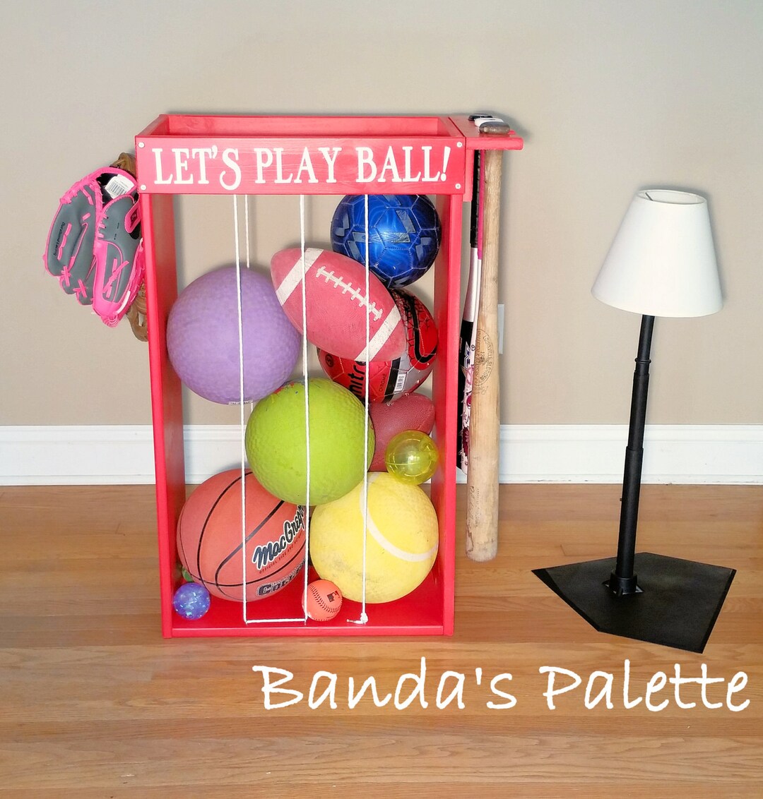 Personalized Sports Ball Storage, Unique Storage, Baseball Football ...