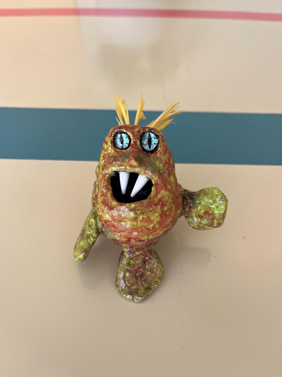 Funky Three Flipper Monster Handmade - Etsy