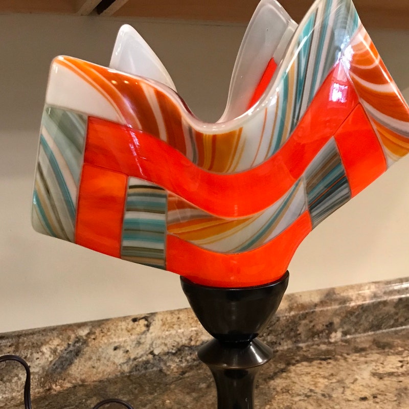 Fused Glass Lamp - Etsy