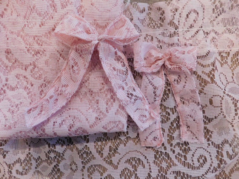 80s 90s Pink Lace Valance Set of Two - Etsy