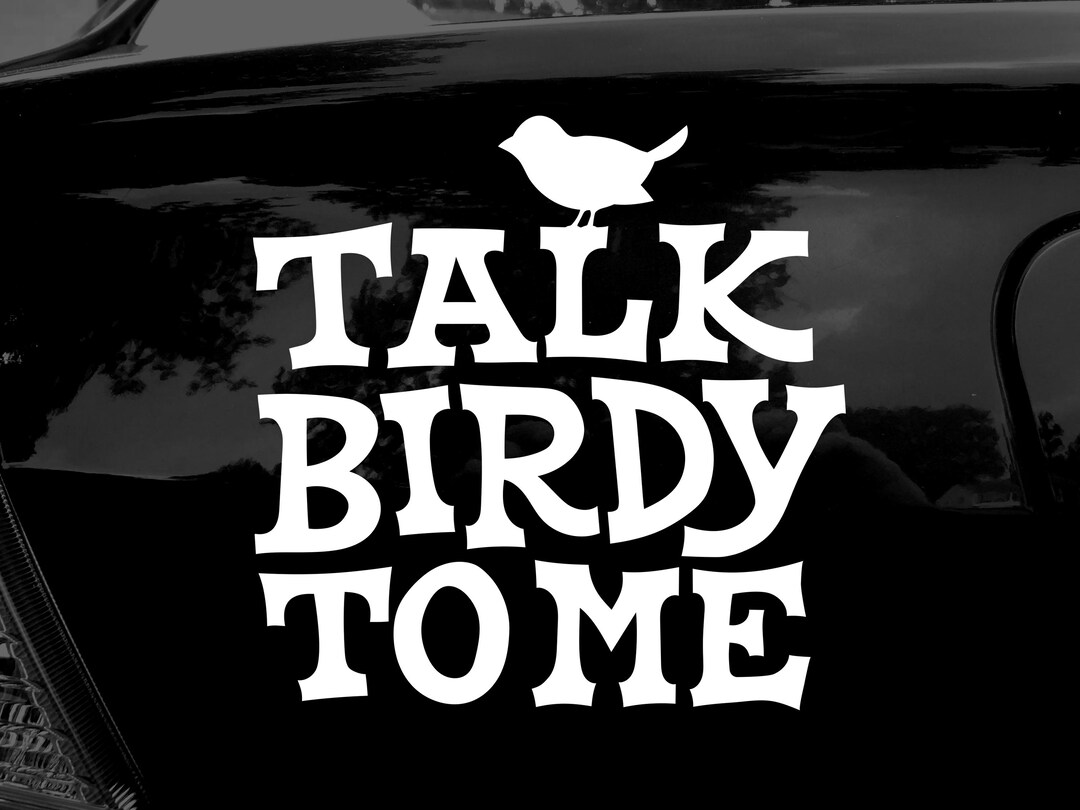 Talk Birdy to Me Window Decal Sticker Birds Birding Bird Humor ...