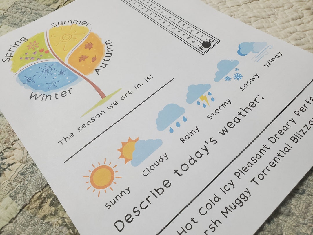 Circle Time Weather & Learning Pack | Homeschool Preschool Printable ...