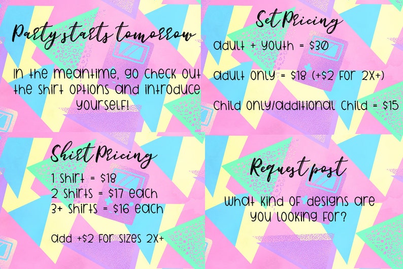 T-shirt Party Graphics, Tee Party, Shirt Party Graphics, Shirt Party - Etsy