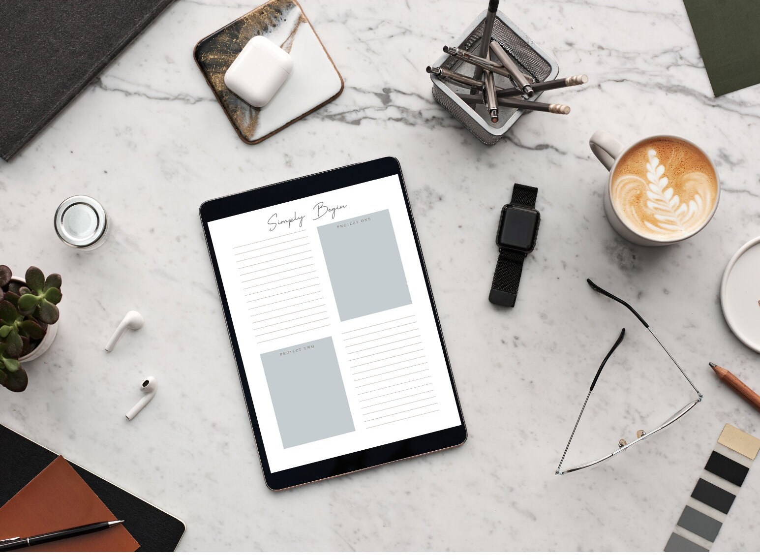 DIGITAL Journal Simple Daily Planner Life Resolution Goals Gratitude to ...