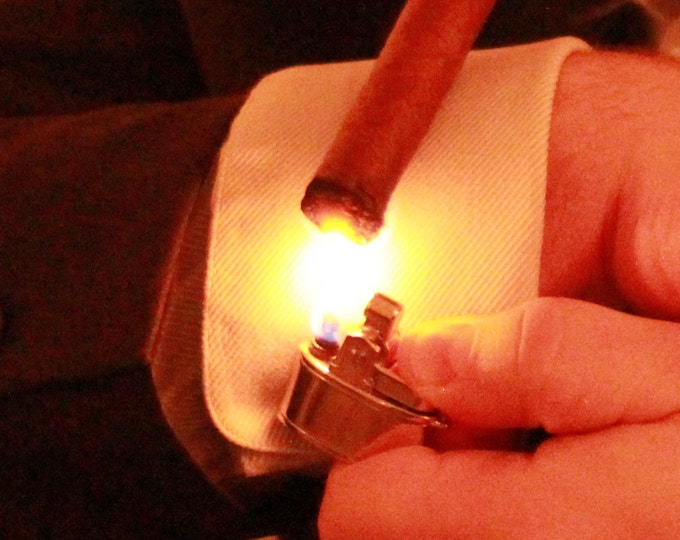 LEATHER or Chrome Working Lighter Cufflinks - Etsy