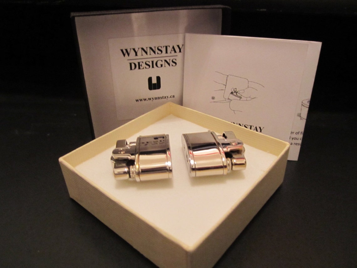 Lighter Cufflinks - Stainless Steel - Etsy