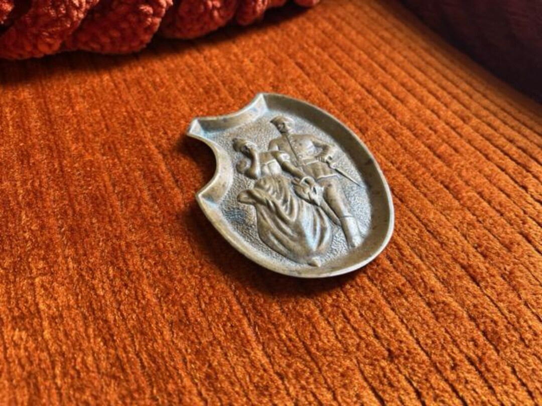 Vintage Cheeky Bronze Coin Dish, Risque Bronze 2-sided Tray, Naughty ...