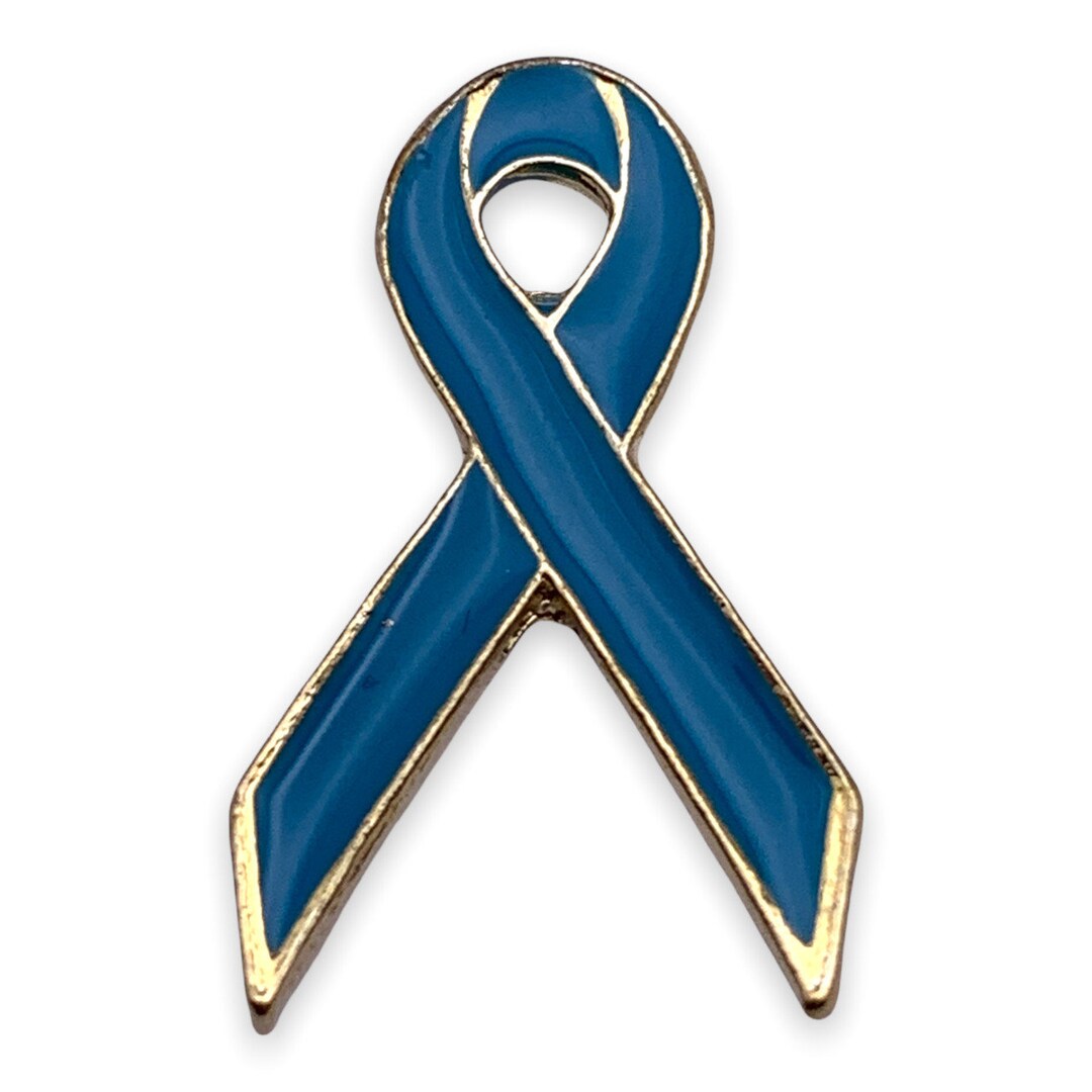 Teal Ribbon Lapel Pin - Etsy