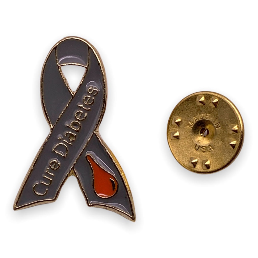 Cure-diabetes-ribbon-lapel-pin - Etsy