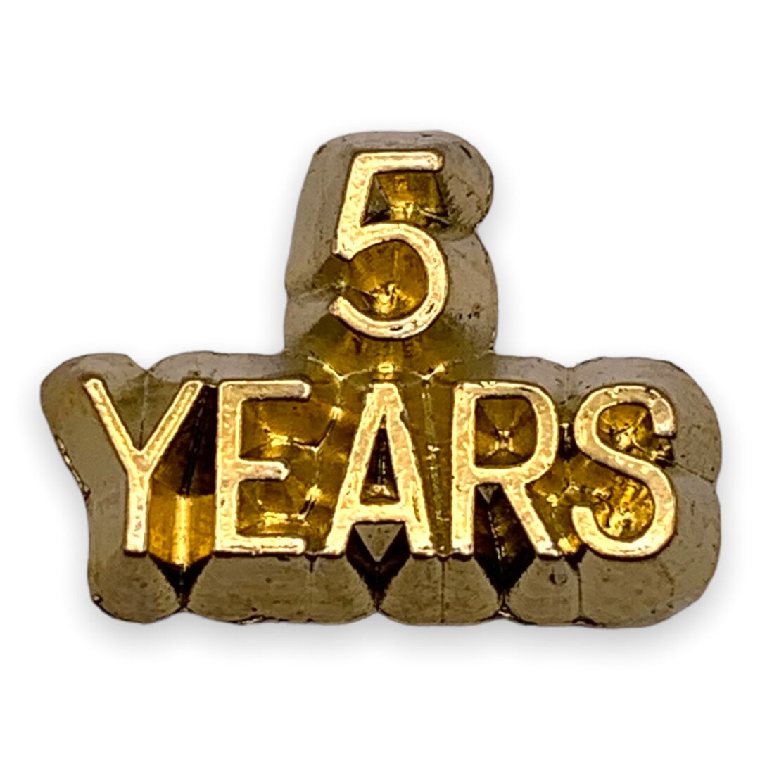 5 Years Lapel Pin - Etsy