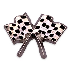 Crossed Checkered Flags Lapel Pin - Etsy