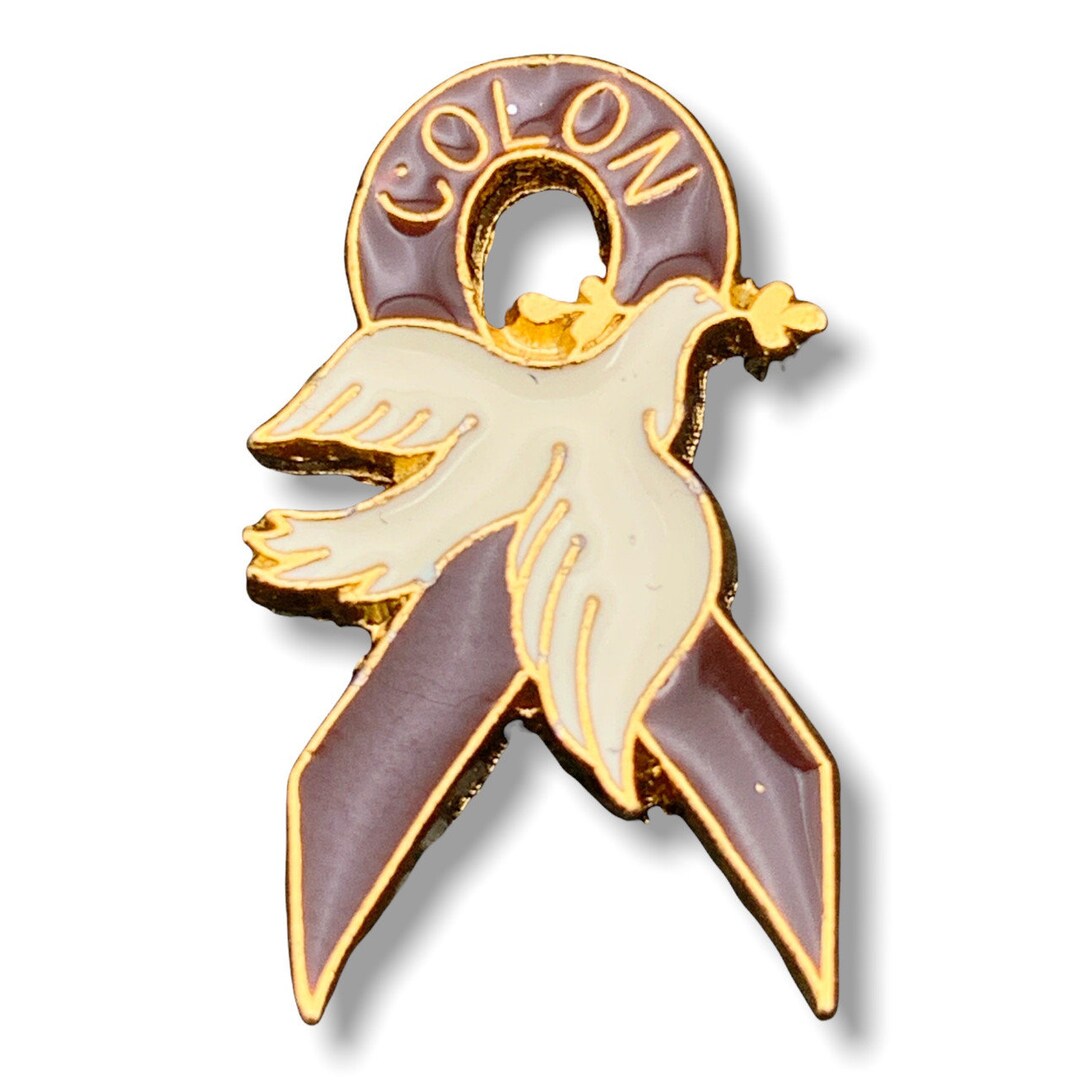 Colon Cancer Dove Lapel Pin - Etsy