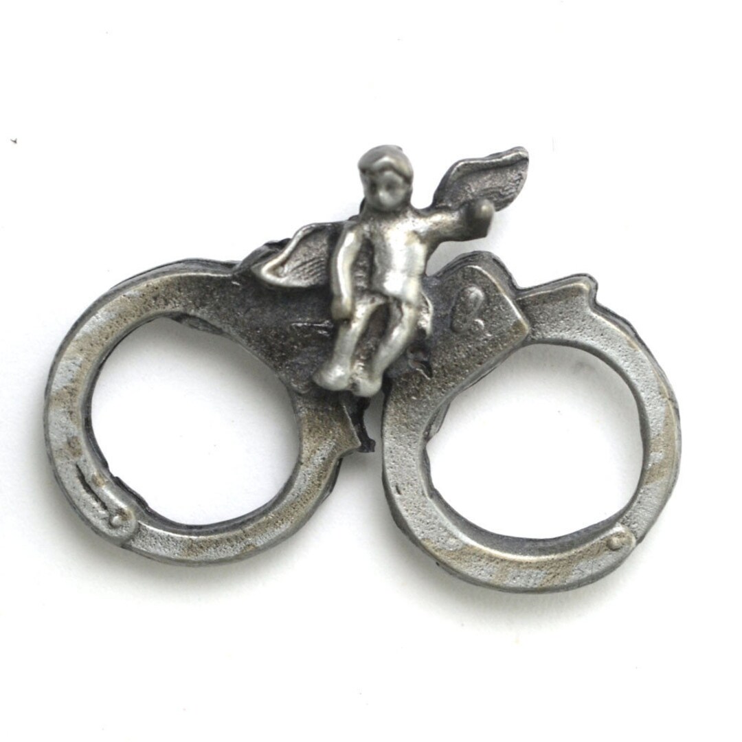 Handcuff Guardian Angel Lapel Pin - Etsy