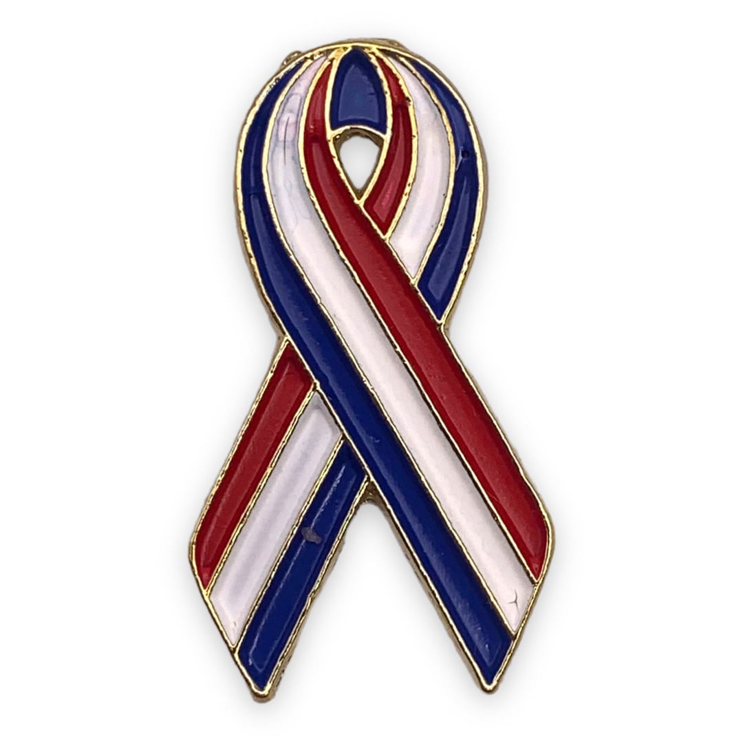 Red White and Blue Awareness Ribbon - Etsy