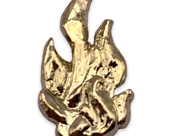Flame Enamel Lapel Pin // Gold / Lit / Fire / Flame Emoji / Campfire - Etsy