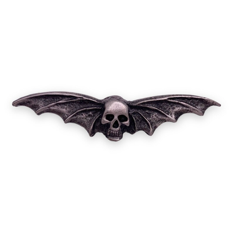 Skull With Wings Pin - Etsy