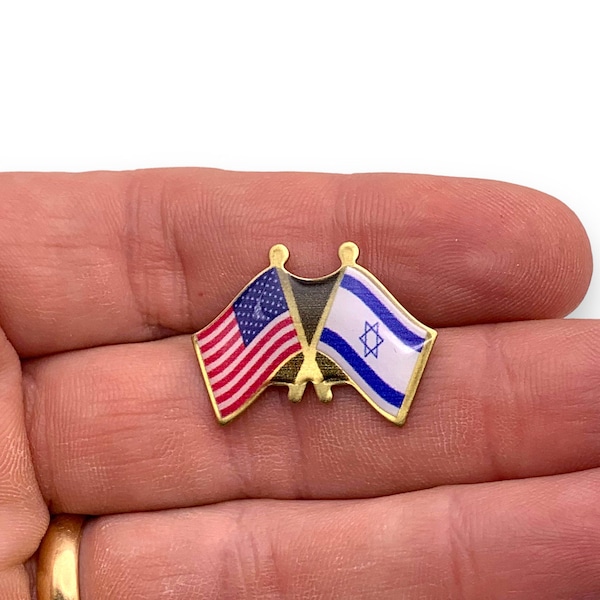 American Flag and Israeli Flag Lapel Pin - Etsy