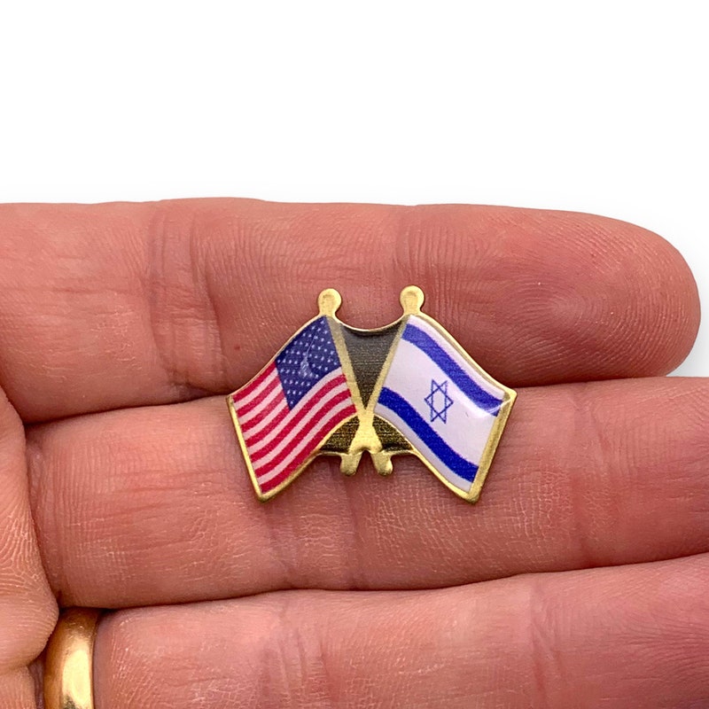 American Flag and Israeli Flag Lapel Pin - Etsy