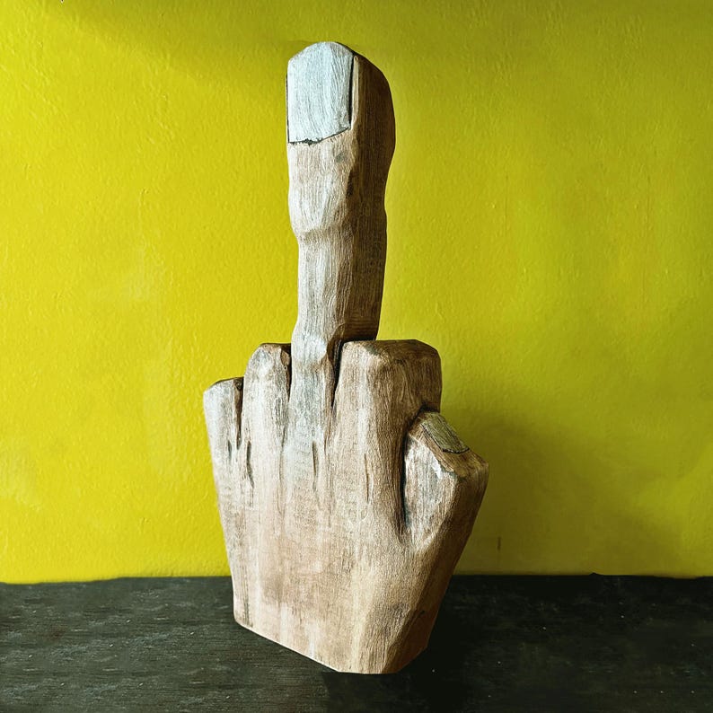 Big F!@# You | Hand Carved Middle Finger | Obscene Gifts - Etsy