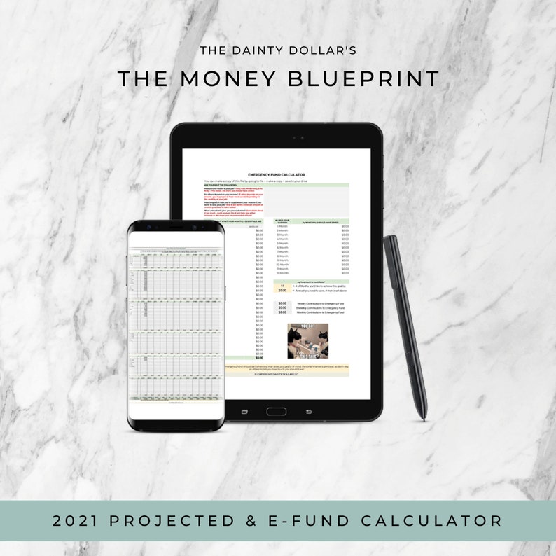 Money Blueprint Budget Google Sheet Template Net Worth | Etsy