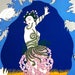 Erte Matted Print 1987 COMING of SPRING AUTUMN Season Bursting Flowers ...