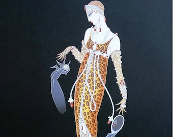 Erte Print Harpers Bazar Cover February 1921 Original - Etsy