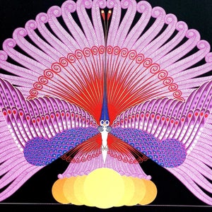 Erte Matted Print 1987 PHOENIX TRIUMPHANT BIRD Egyptian Mythology Egypt ...