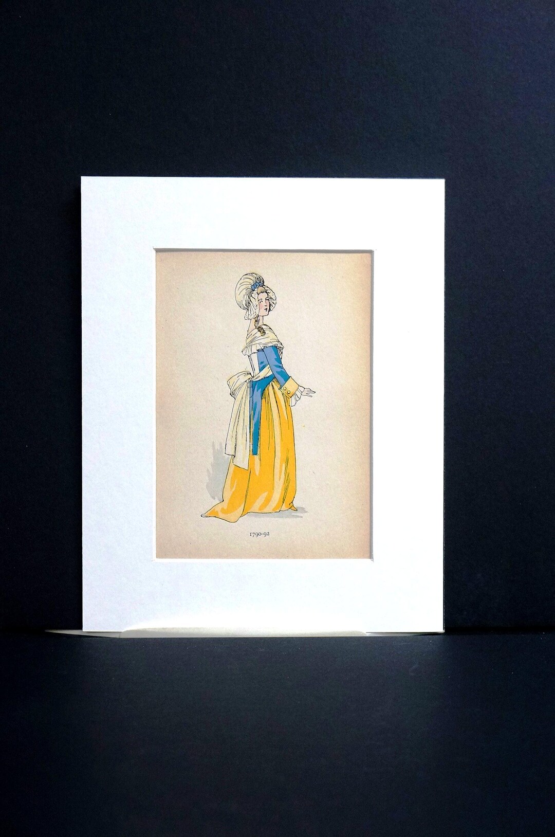 18th Century POCHOIR FASHION PLATE - Ladies Fashions 1775-1795 From La ...