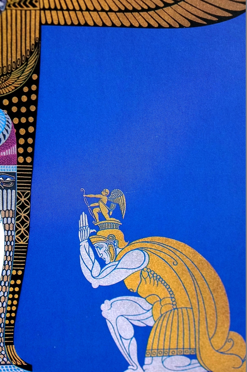 Erte Print 1987 CLEOPATRA CLEOPATRE EGYPTIAN Princess Warriors - Etsy