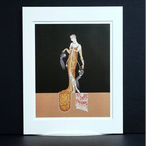 Erte Matted Print 1987 JULIET in LEOPARD CAT Animal Print Gown With ...
