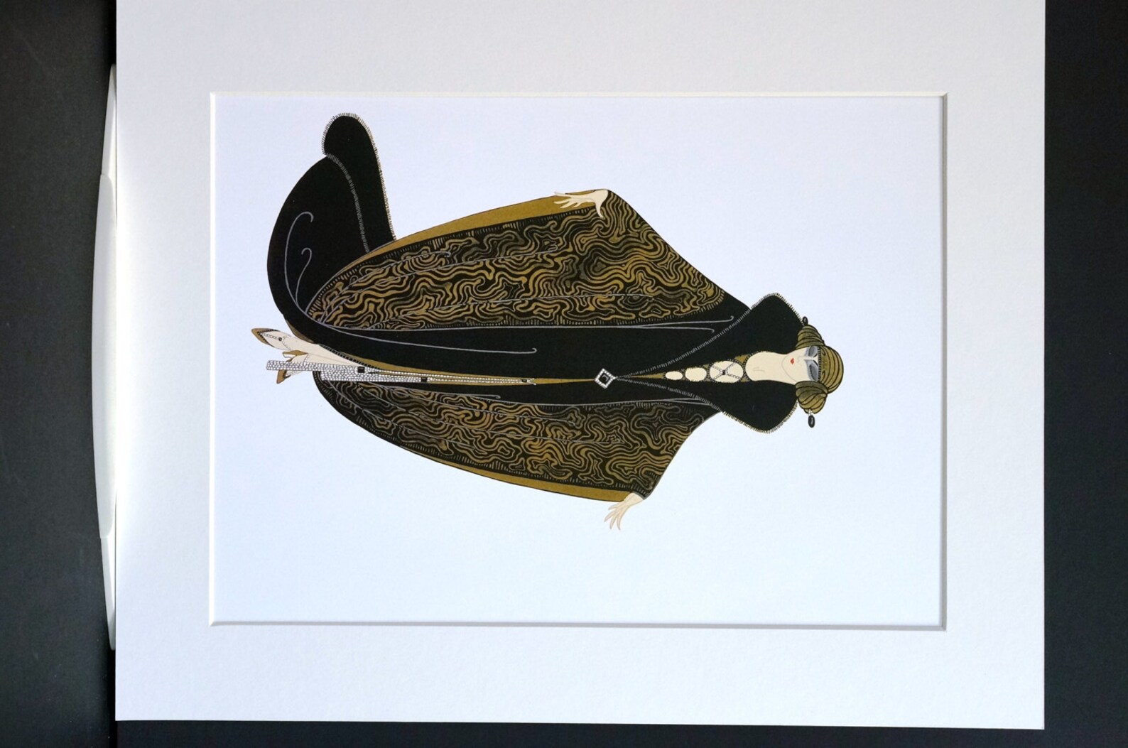 Erte Matted Print 1982 the GOLDEN CLOAK Erte Opera Cape - Etsy