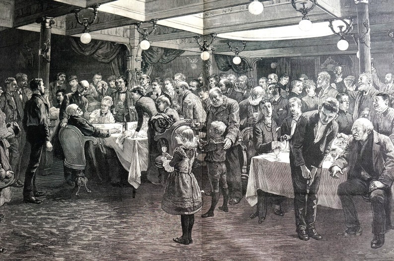 Captains Table CRUISE Passenger SHIP 1887 Toast DINING on Ship - Etsy