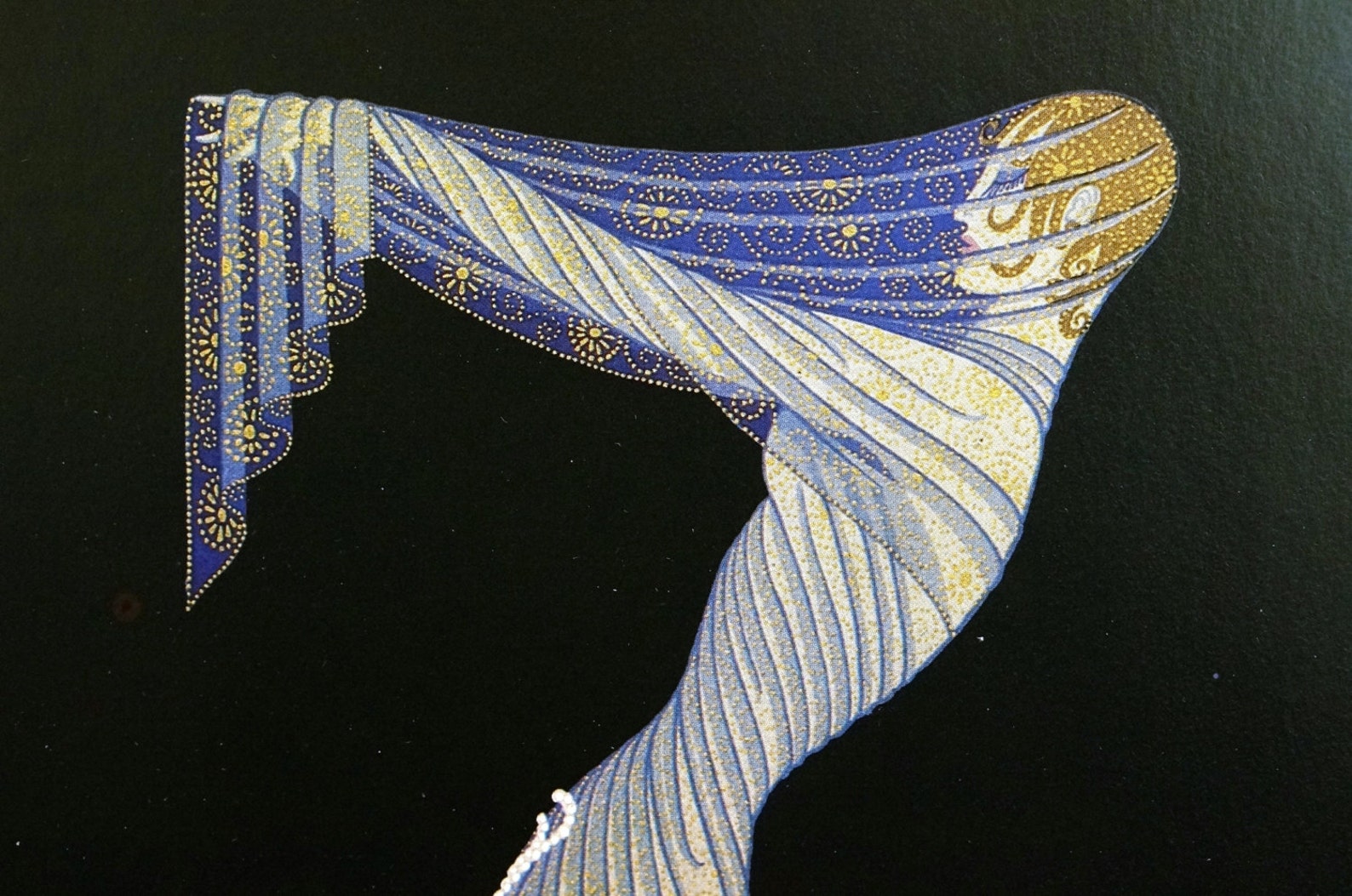 Erte 1982 Letter Z ALPHABET SERIES Lady in Blue Silk - Etsy