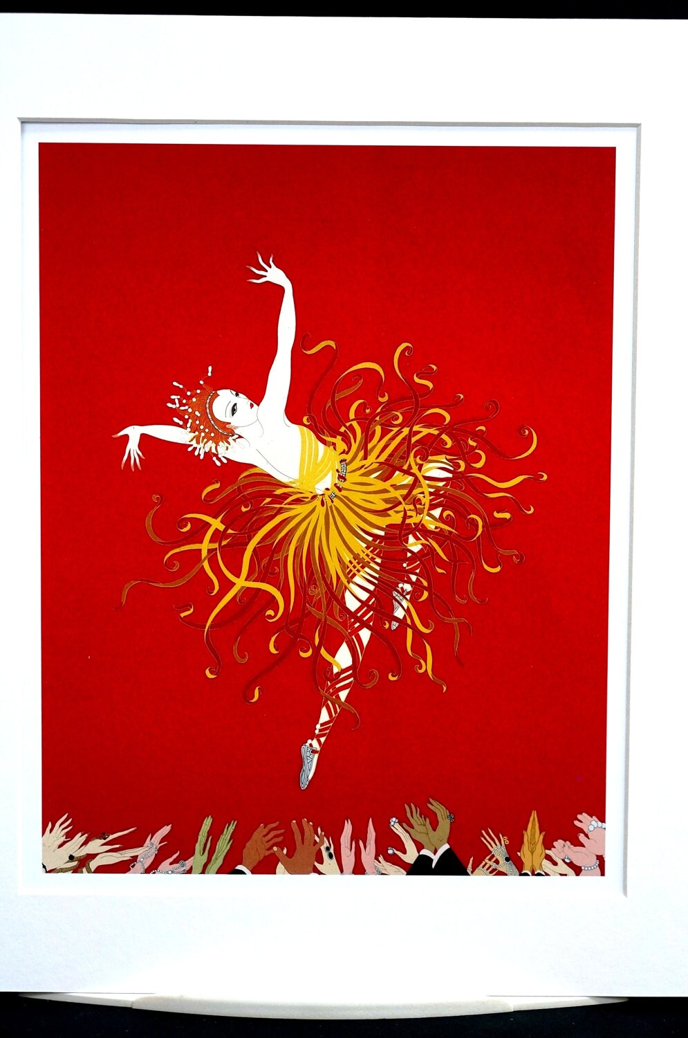 Erte Matted Print 1982 - Audience APPLAUSE - BALLET DANCER Theater ...