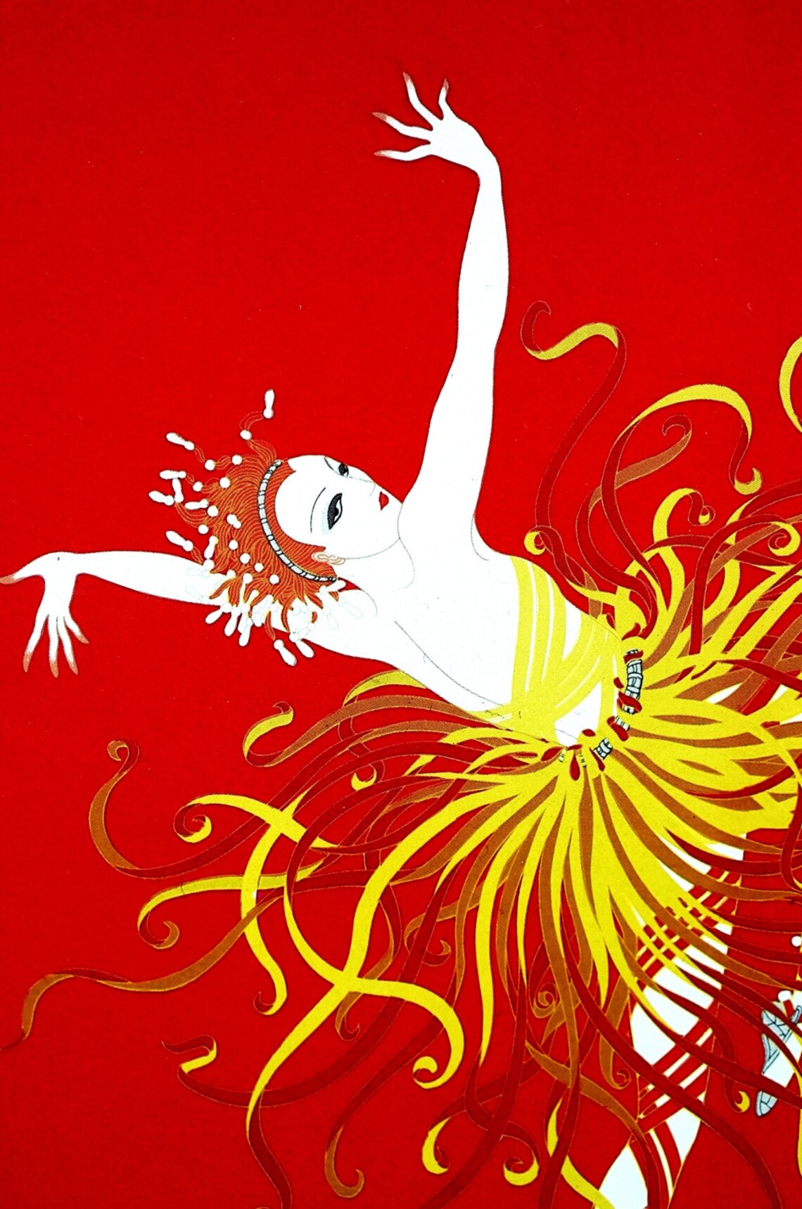 Erte Matted Print 1982 - Audience APPLAUSE - BALLET DANCER Theater ...