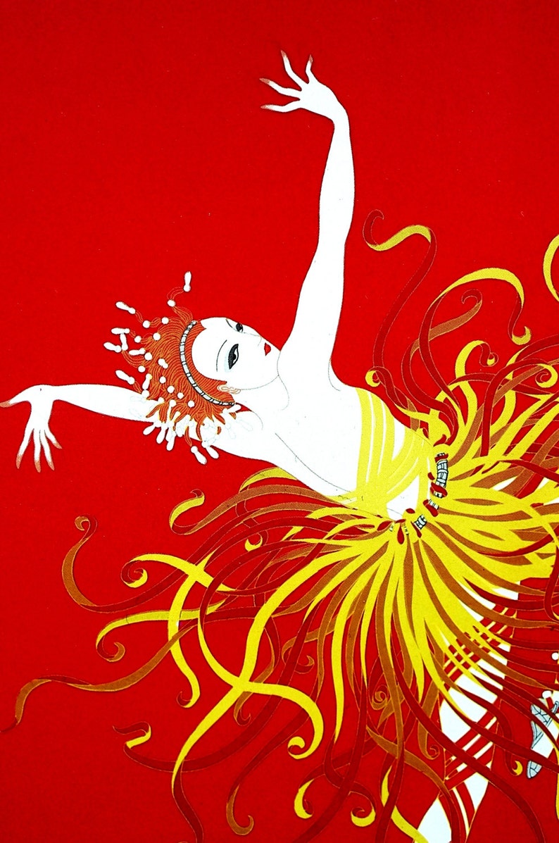 Erte Matted Print 1982 Audience APPLAUSE BALLET DANCER | Etsy