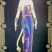 Erte Matted Print 1991 SCANDINAVIAN PRINCESS Purple and Blue Evening ...