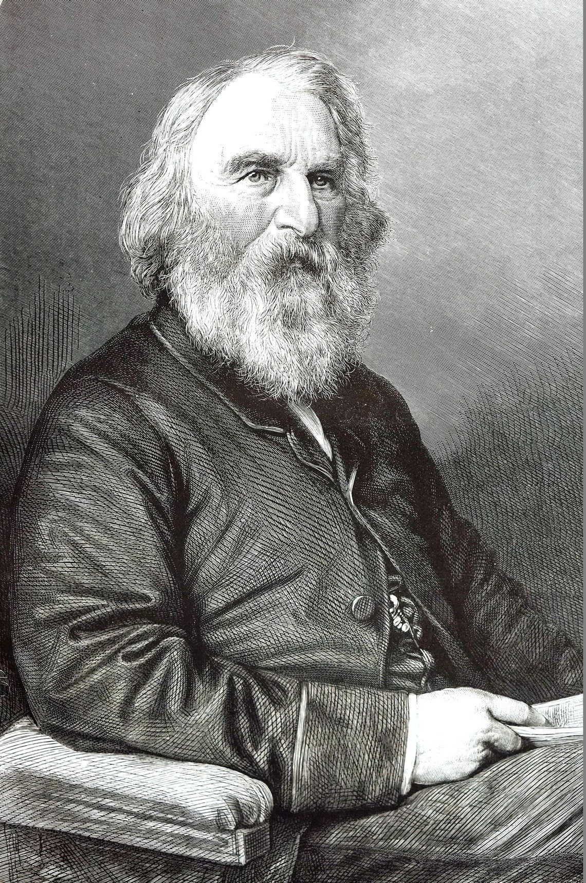 Henry W. Longfellow Portrait 1882 AMERICAN FIRESIDE POET Paul | Etsy