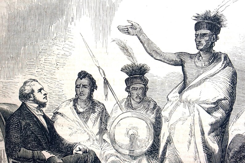Kaw Indians of Kanzas 1857 INDIANS Visit Washington US - Etsy