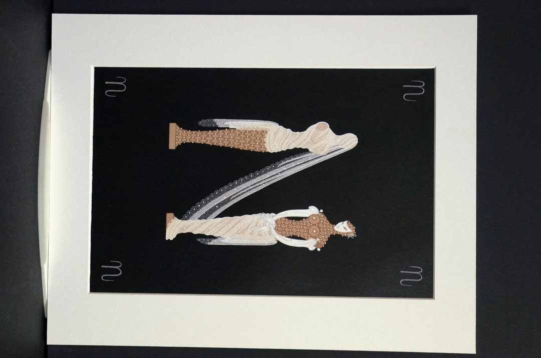Erte 1982 - Letter N - ALPHABET SERIES - Mannequins, Dress Making Model ...