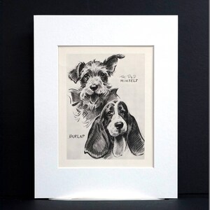 Morgan Dennis BASSET HOUND and TERRIER Burlap and Himself 1946 Fine ...